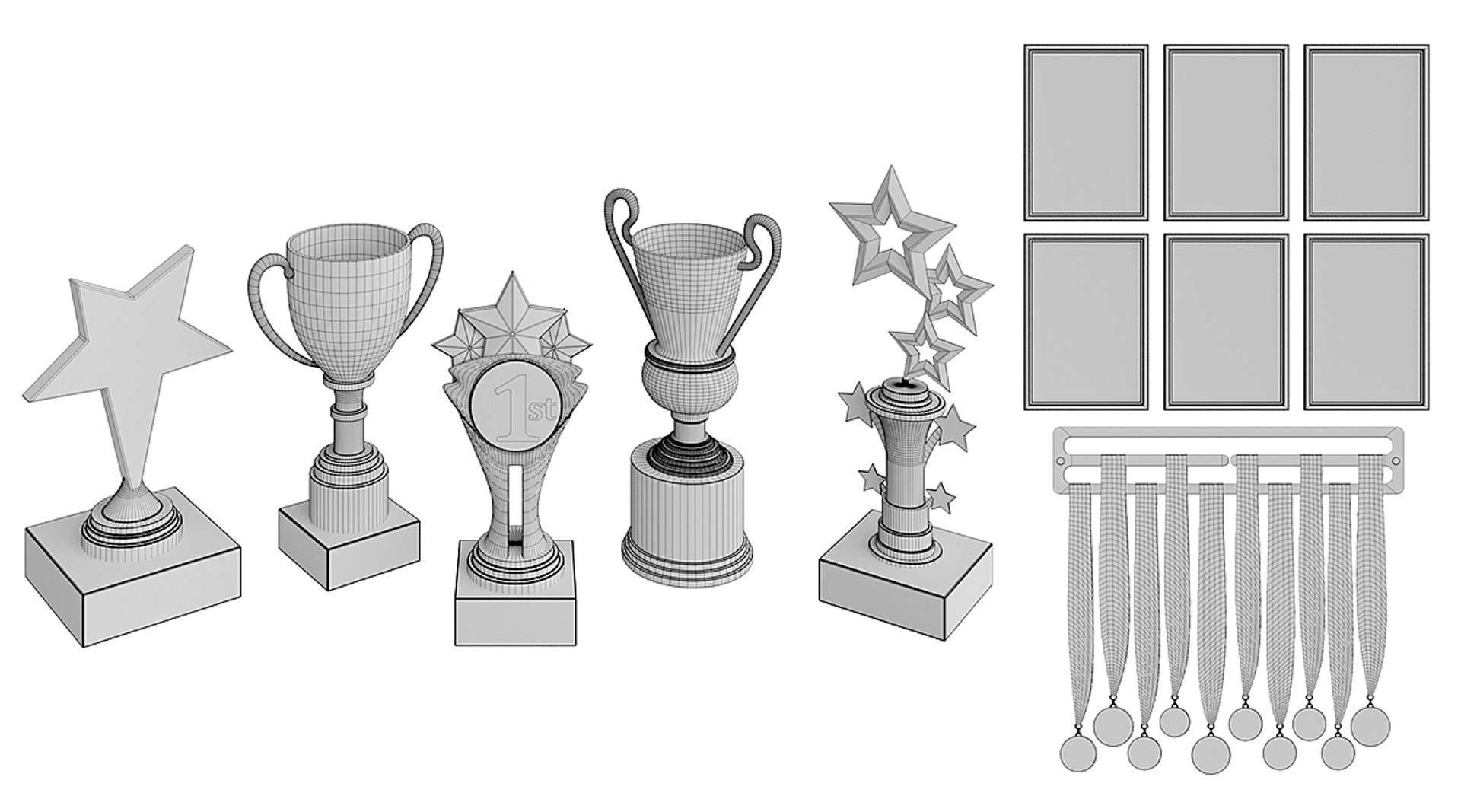 3D model Awards Set BLENDER 3D Model Cycles - TurboSquid 1773041
