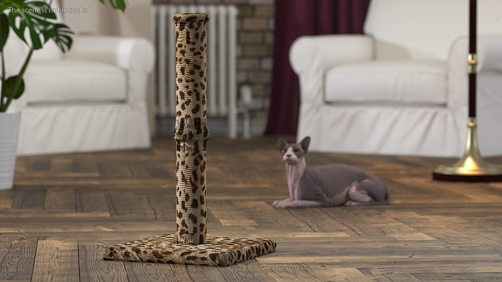 Cat Scratching Post Cheetah Spots 3D Model - TurboSquid 1800482