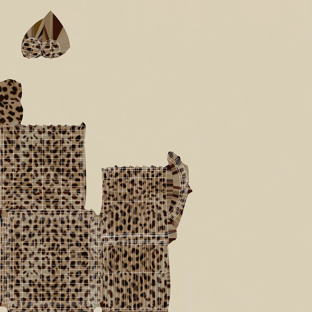 Cat Scratching Post Cheetah Spots 3D Model - TurboSquid 1800482