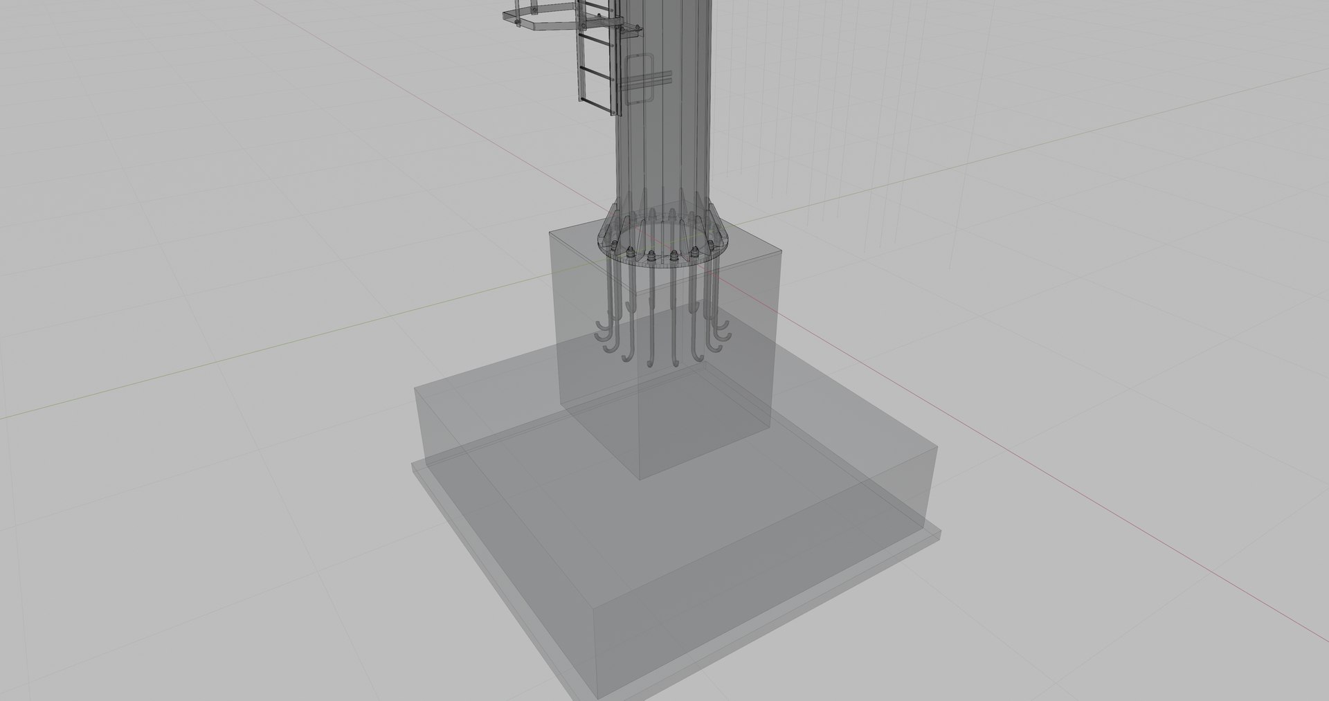 3D model 20 Meter Polygonal Projector Pole - TurboSquid 2064149