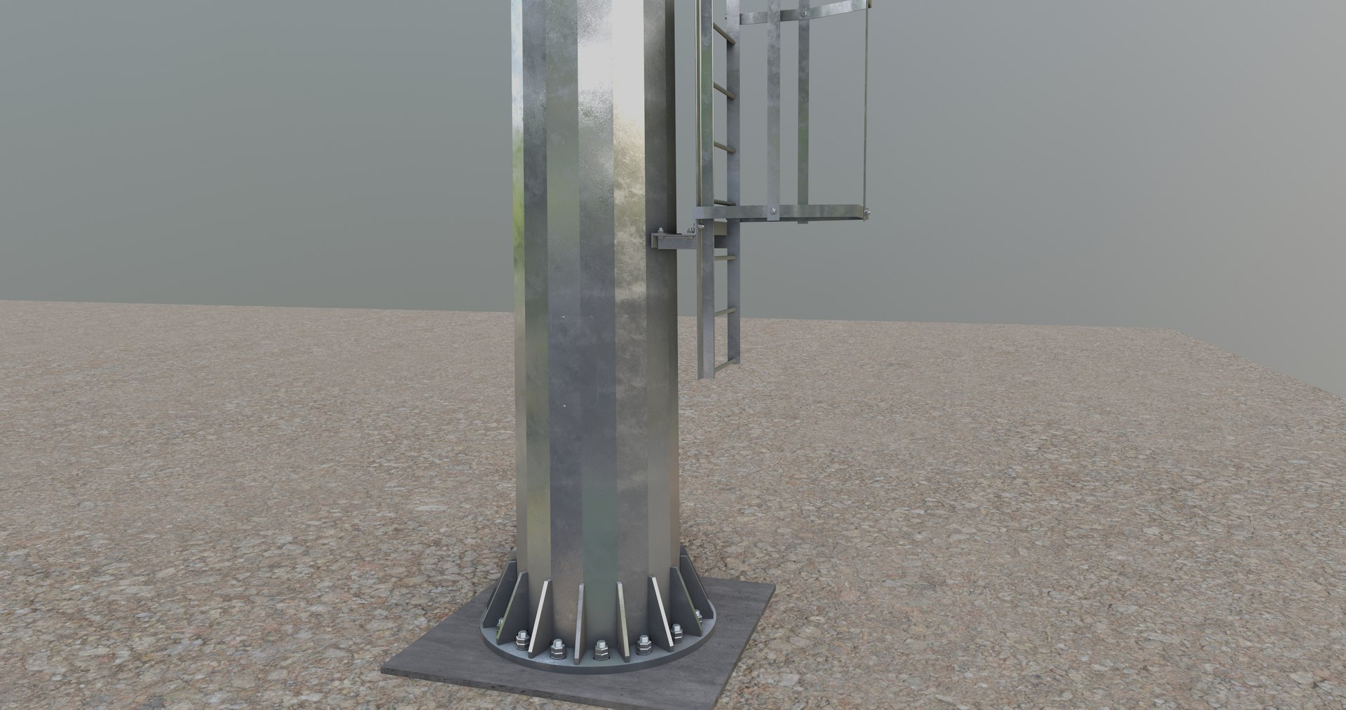 3D model 20 Meter Polygonal Projector Pole - TurboSquid 2064149