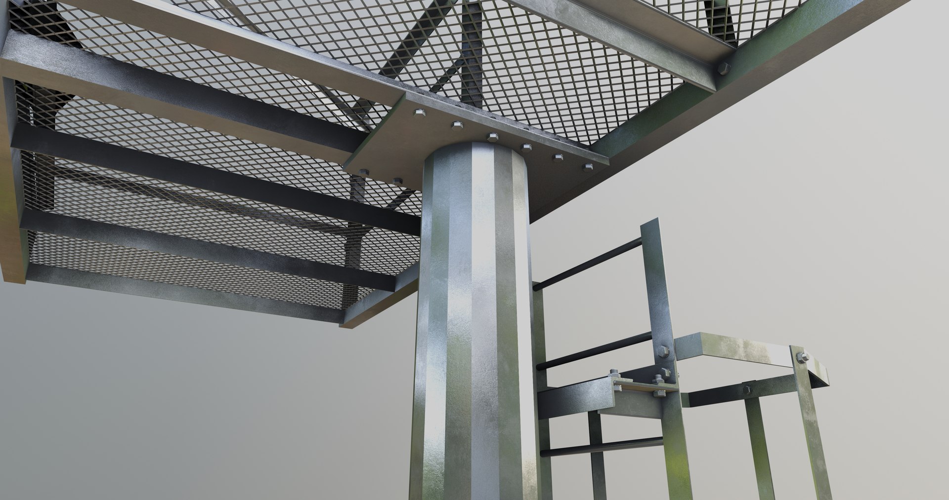 3D model 20 Meter Polygonal Projector Pole - TurboSquid 2064149