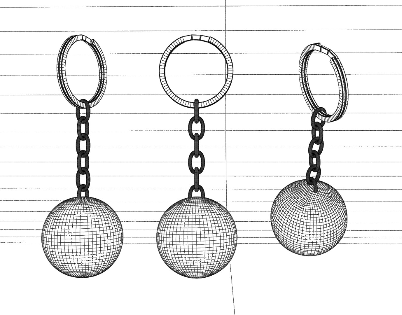 Ball Key Chain 3D - TurboSquid 1206156