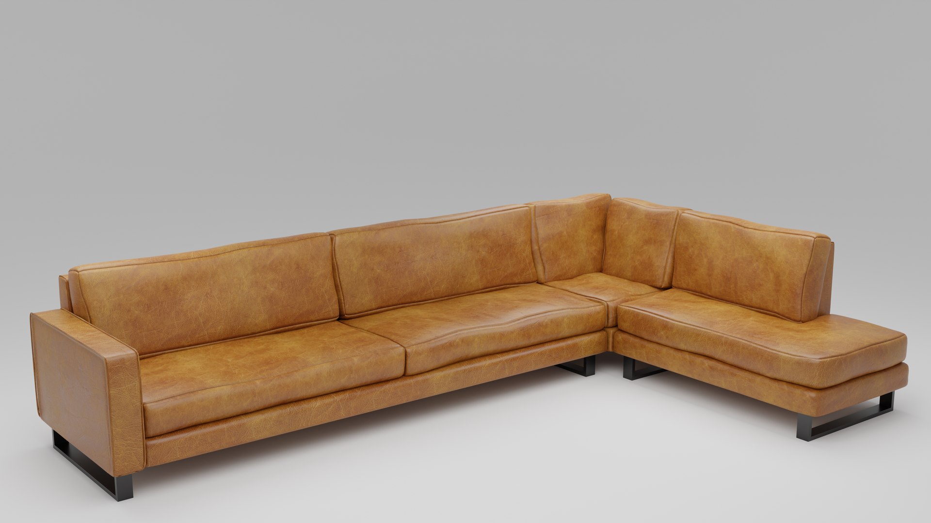 Leather Couch - L Shape Model - TurboSquid 2298170