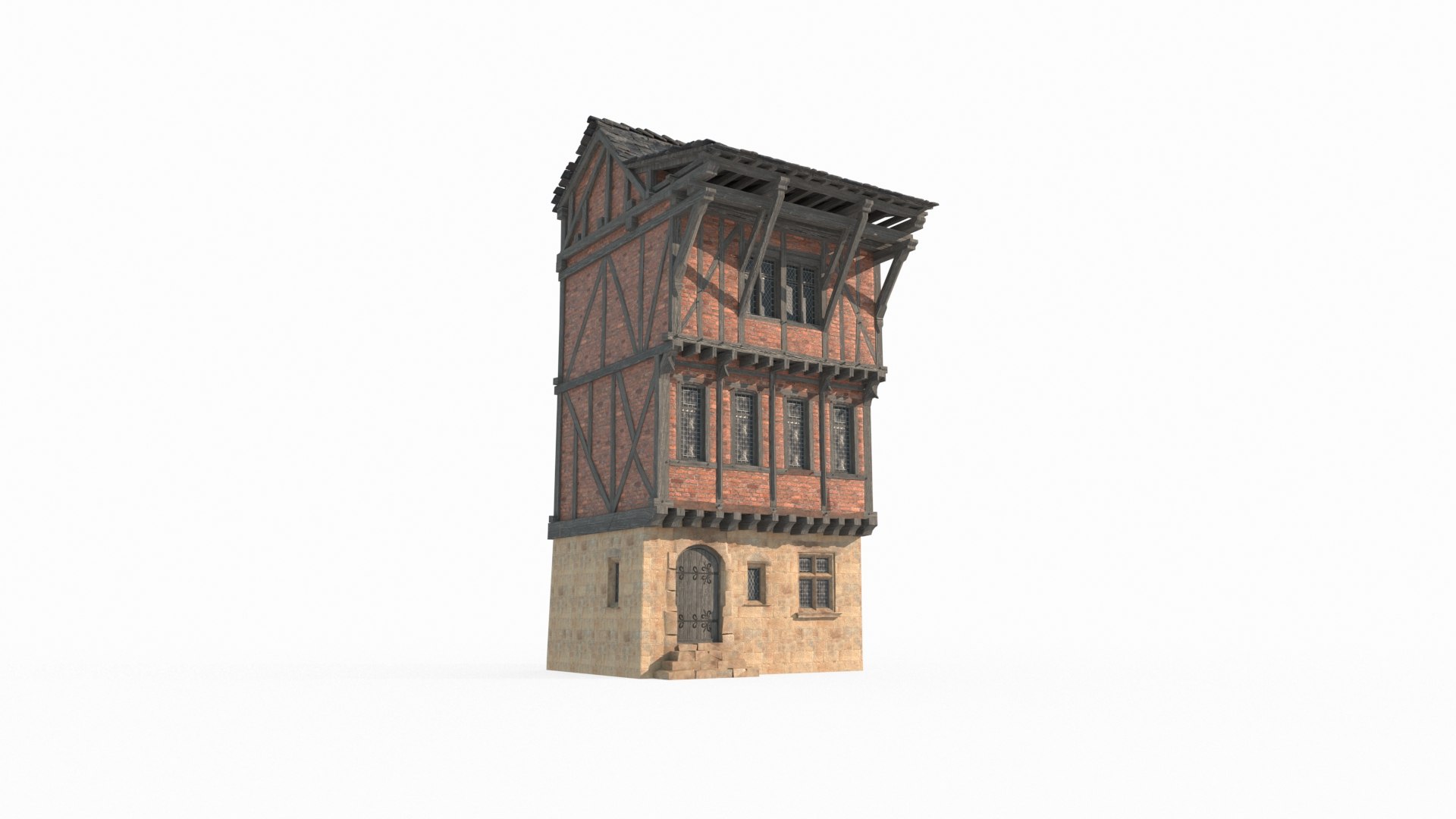 3D Model Medieval Urban Buildings - TurboSquid 2347647
