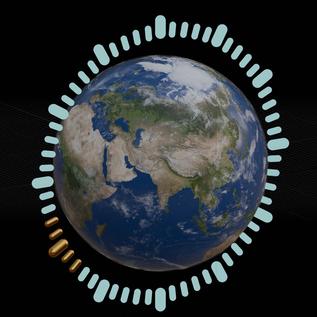3D Earth Hour Time - TurboSquid 2342707