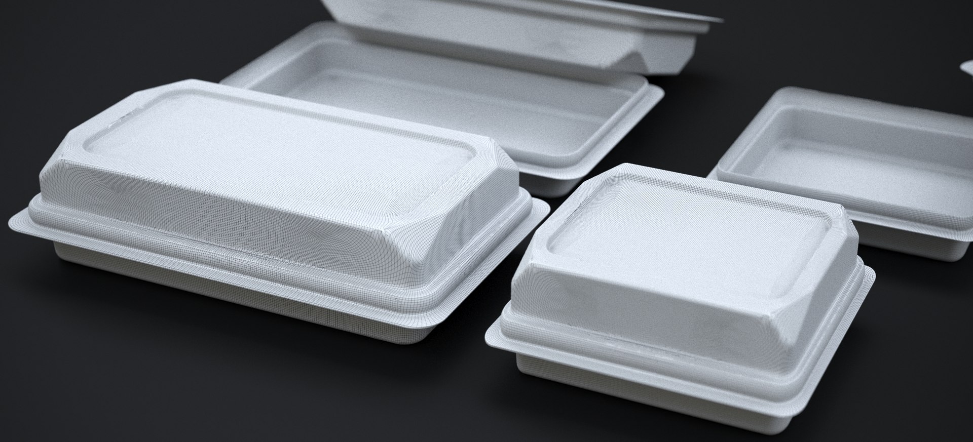 PETE PLASTIC FOOD PACKAGING L AND M SIZE 2024 3D Model - TurboSquid 2218217