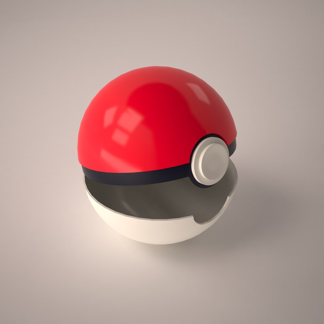 3d model pokemon ball rigged