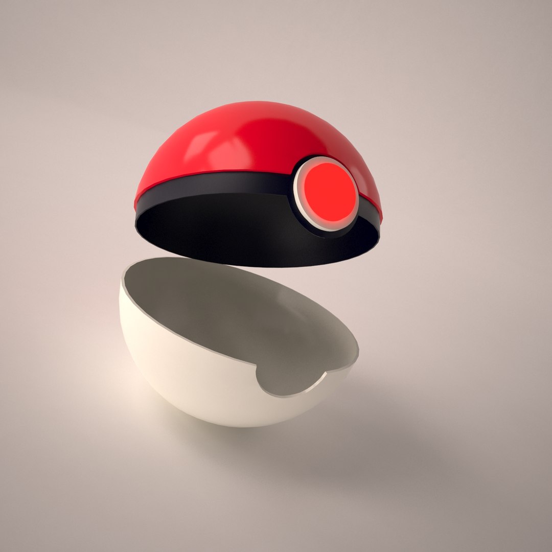 3d model pokemon ball rigged