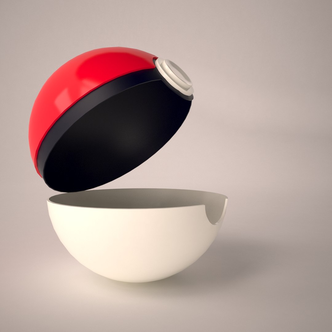 3d model pokemon ball rigged