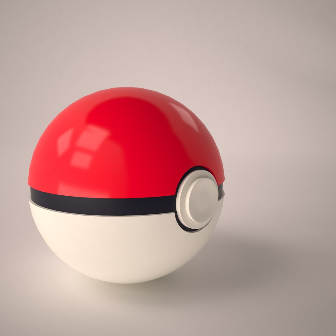 3d model pokemon ball rigged