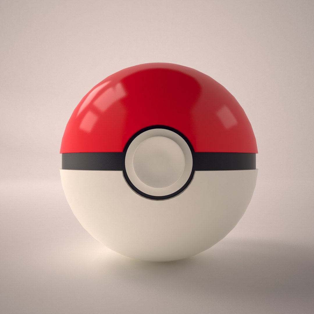 3d model pokemon ball rigged
