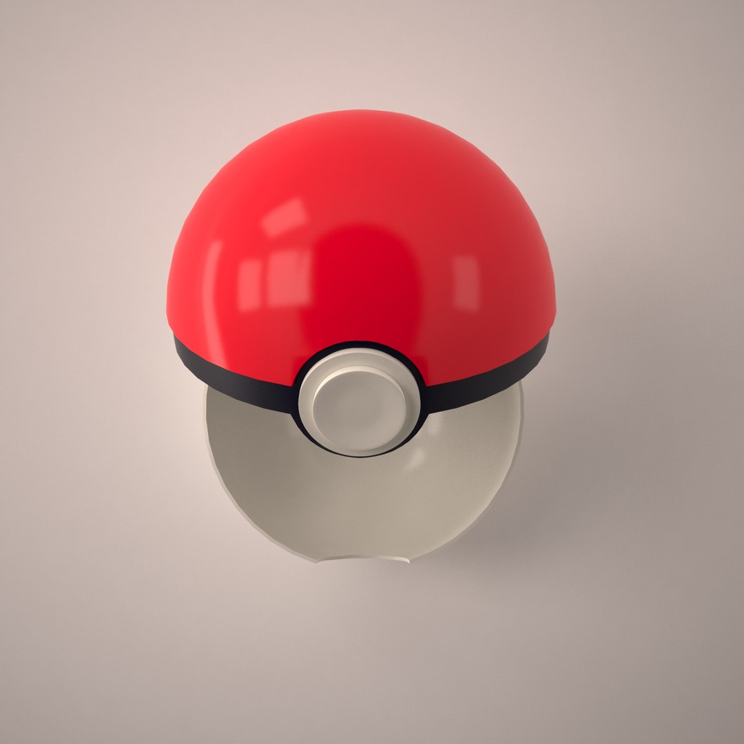 3d model pokemon ball rigged