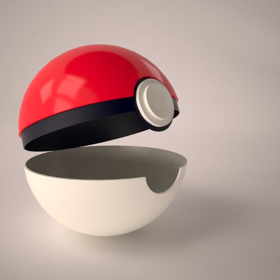 3d model pokemon ball rigged