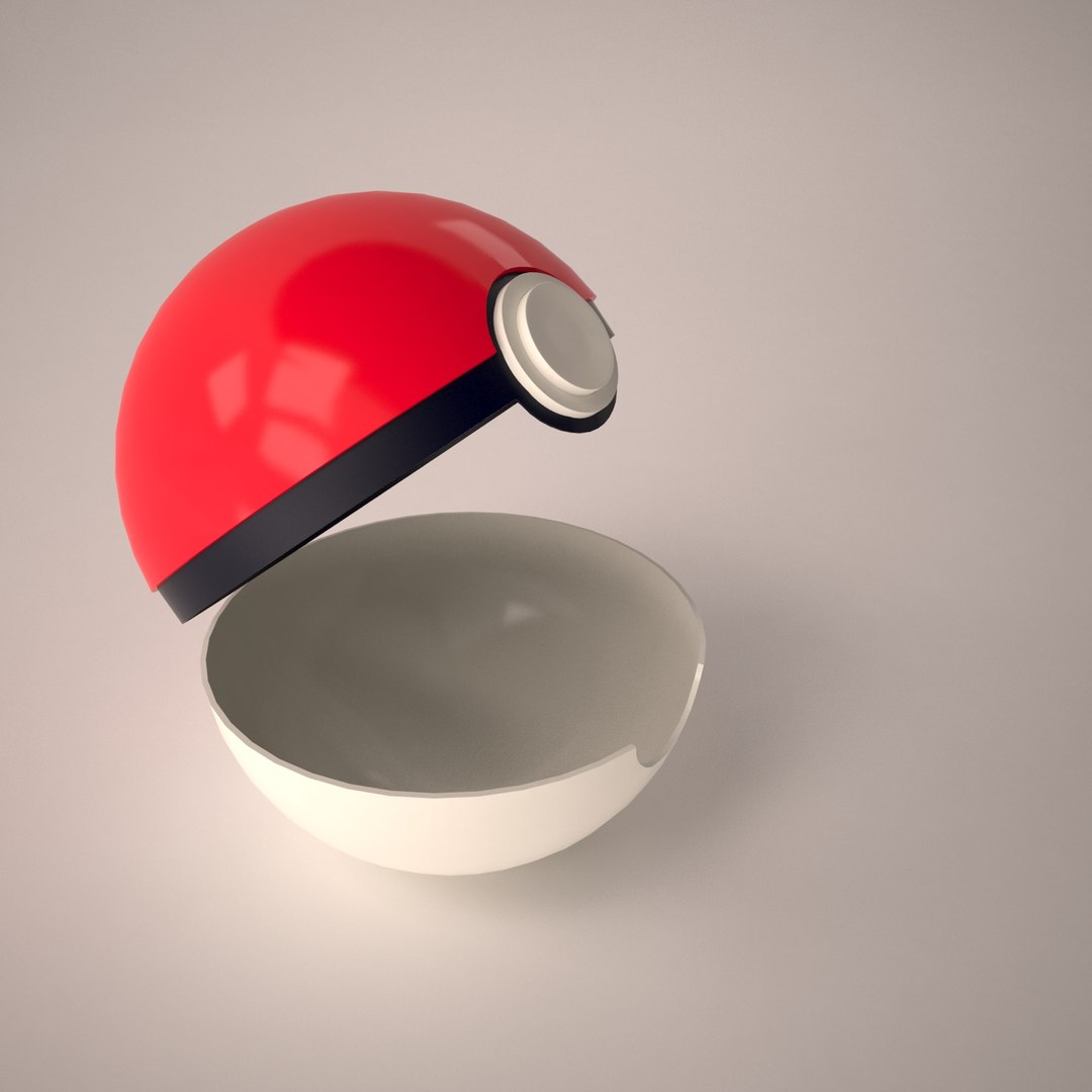 3d model pokemon ball rigged