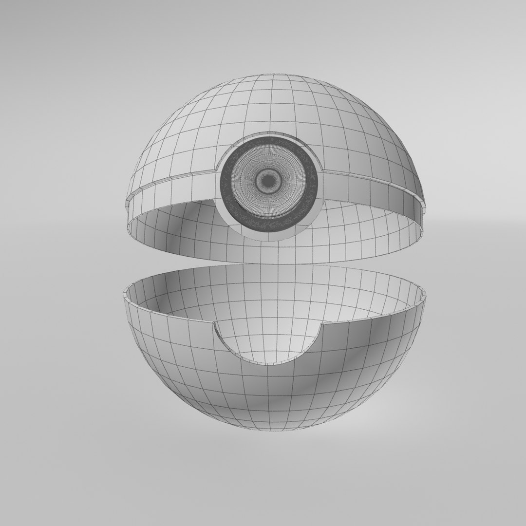 3d model pokemon ball rigged