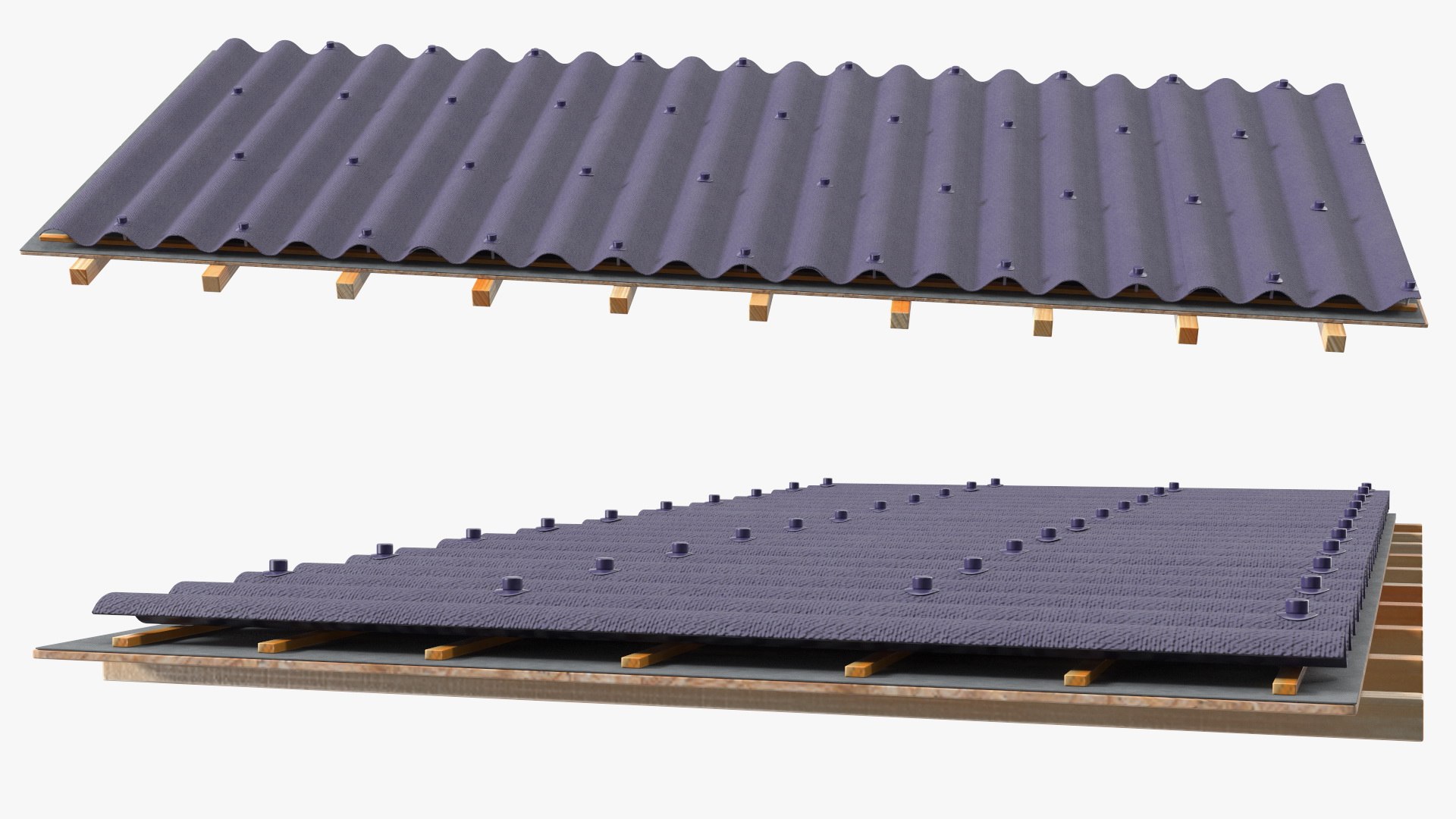 Onduline Roofing Model - TurboSquid 2248318
