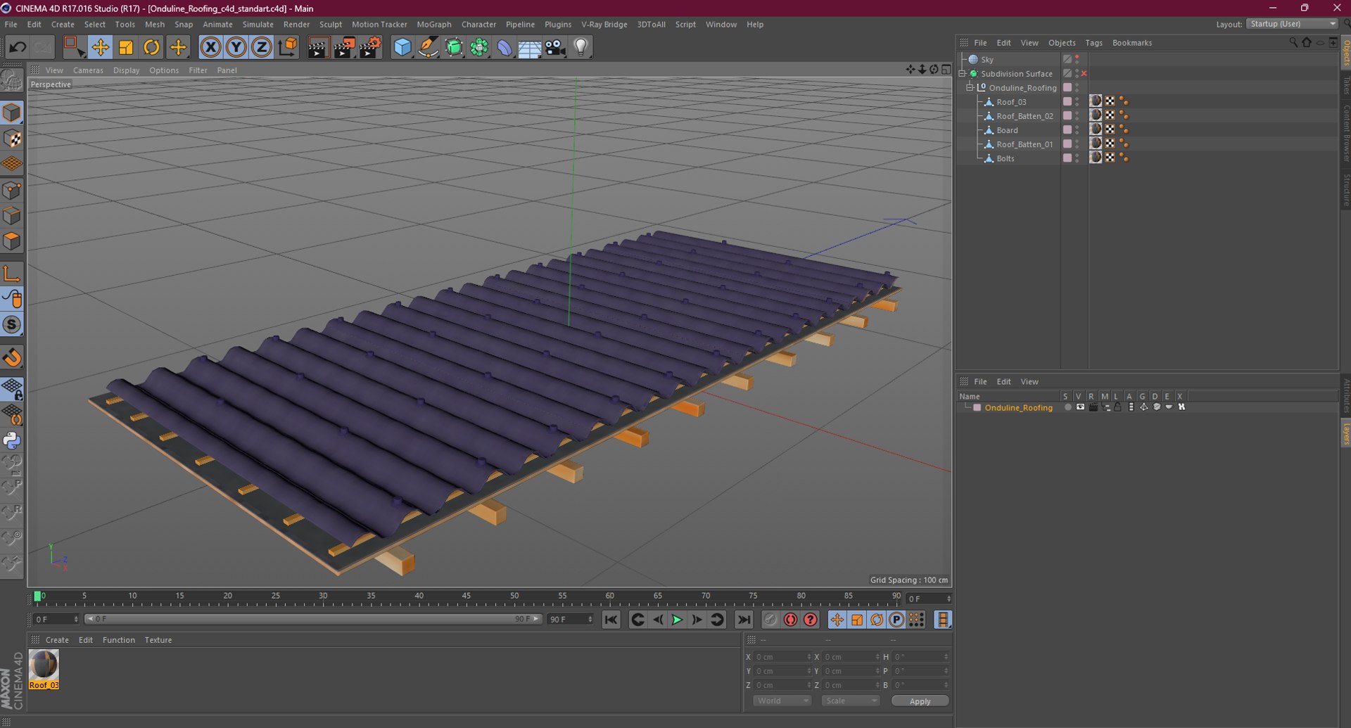 Onduline Roofing Model - TurboSquid 2248318