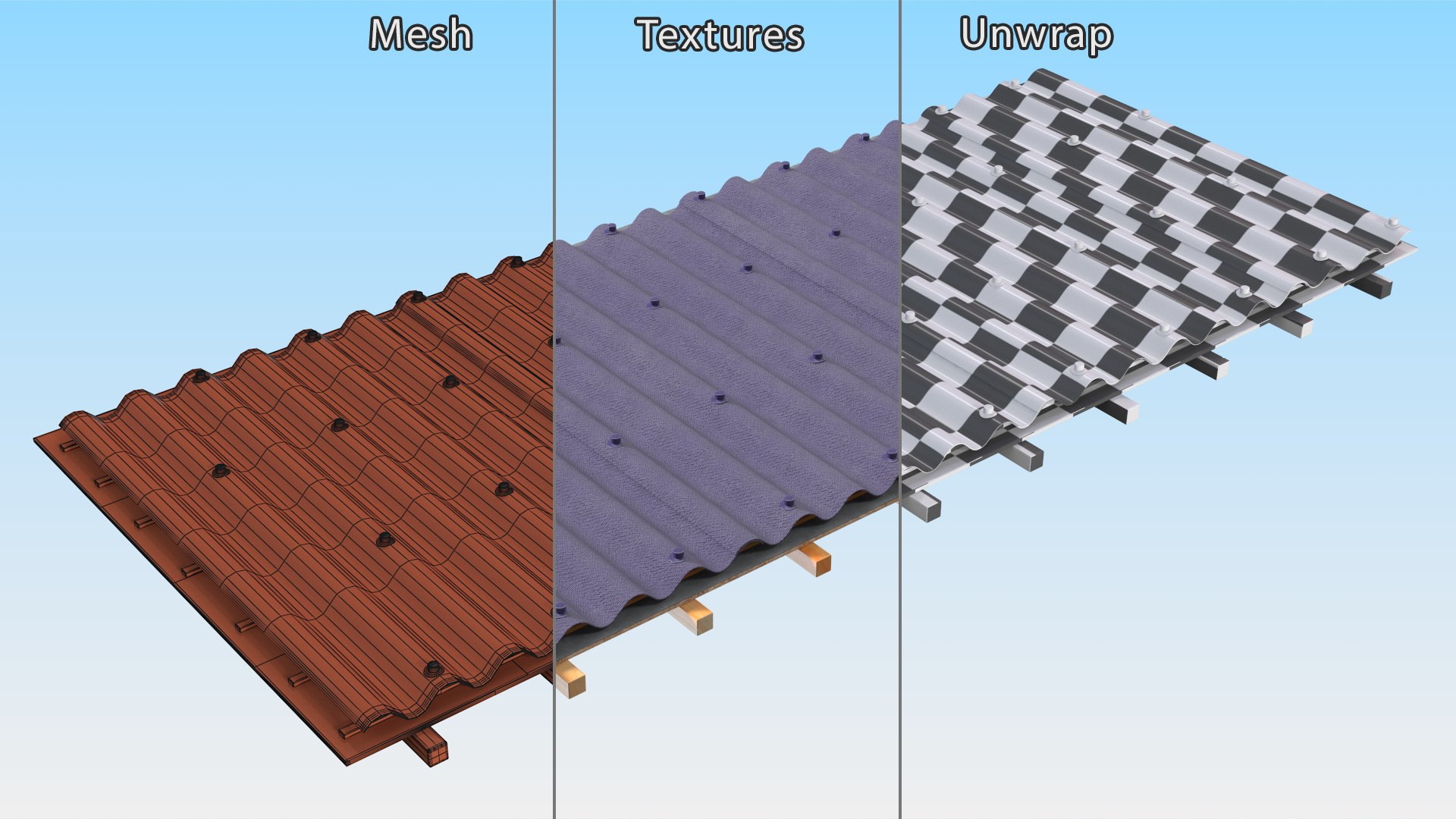 Onduline Roofing Model - TurboSquid 2248318