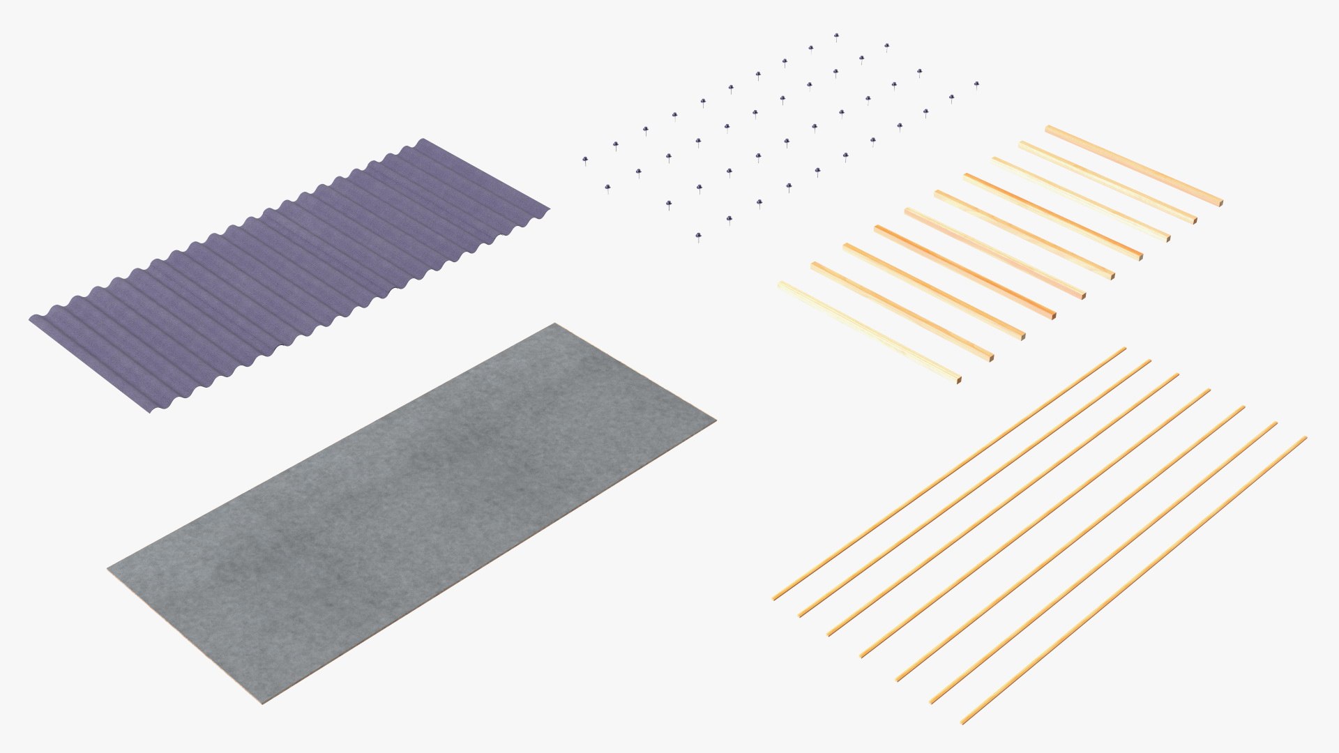 Onduline Roofing Model - TurboSquid 2248318