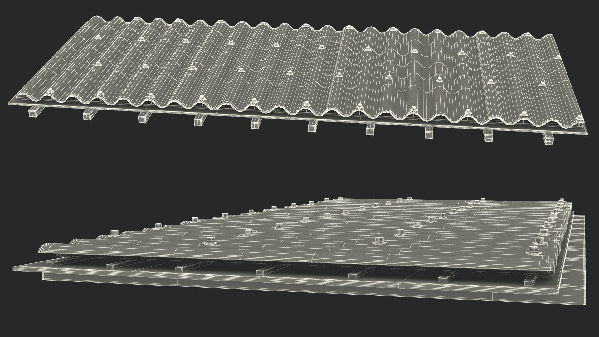 Onduline Roofing Model - TurboSquid 2248318