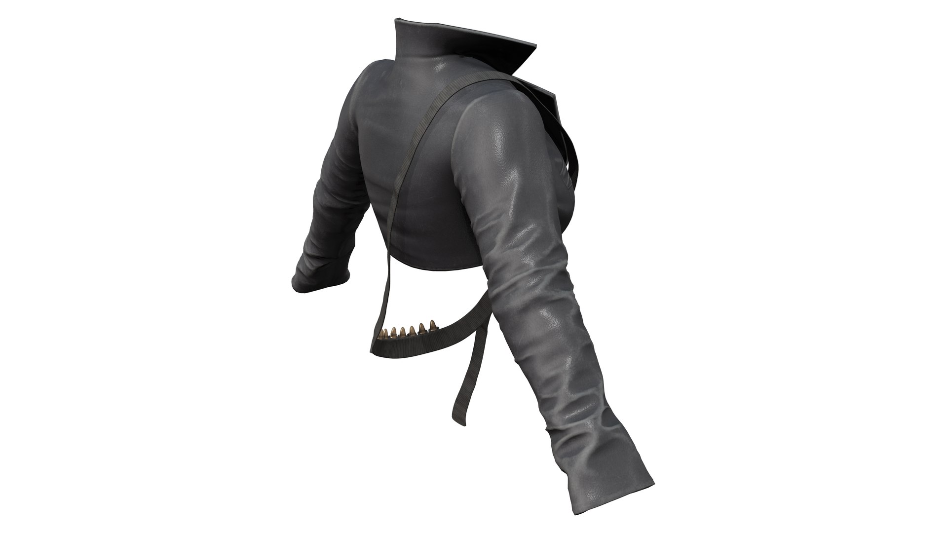 Cyber Cop Cropped Leather Jacket Model - TurboSquid 1980256
