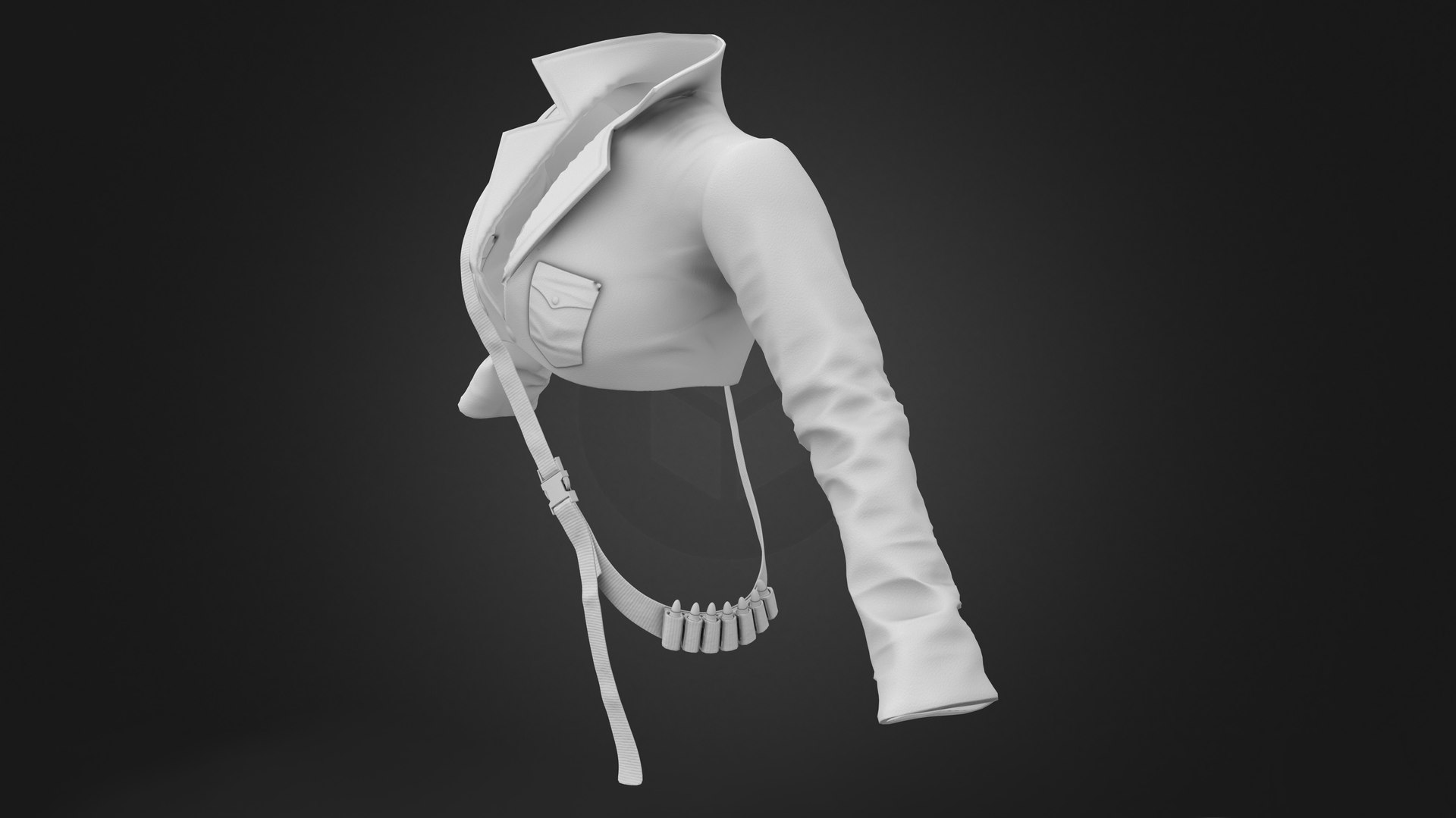 Cyber Cop Cropped Leather Jacket Model - TurboSquid 1980256