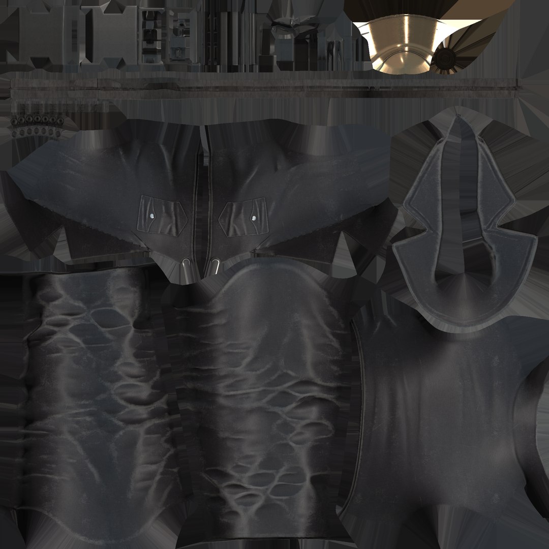 Cyber Cop Cropped Leather Jacket Model - TurboSquid 1980256