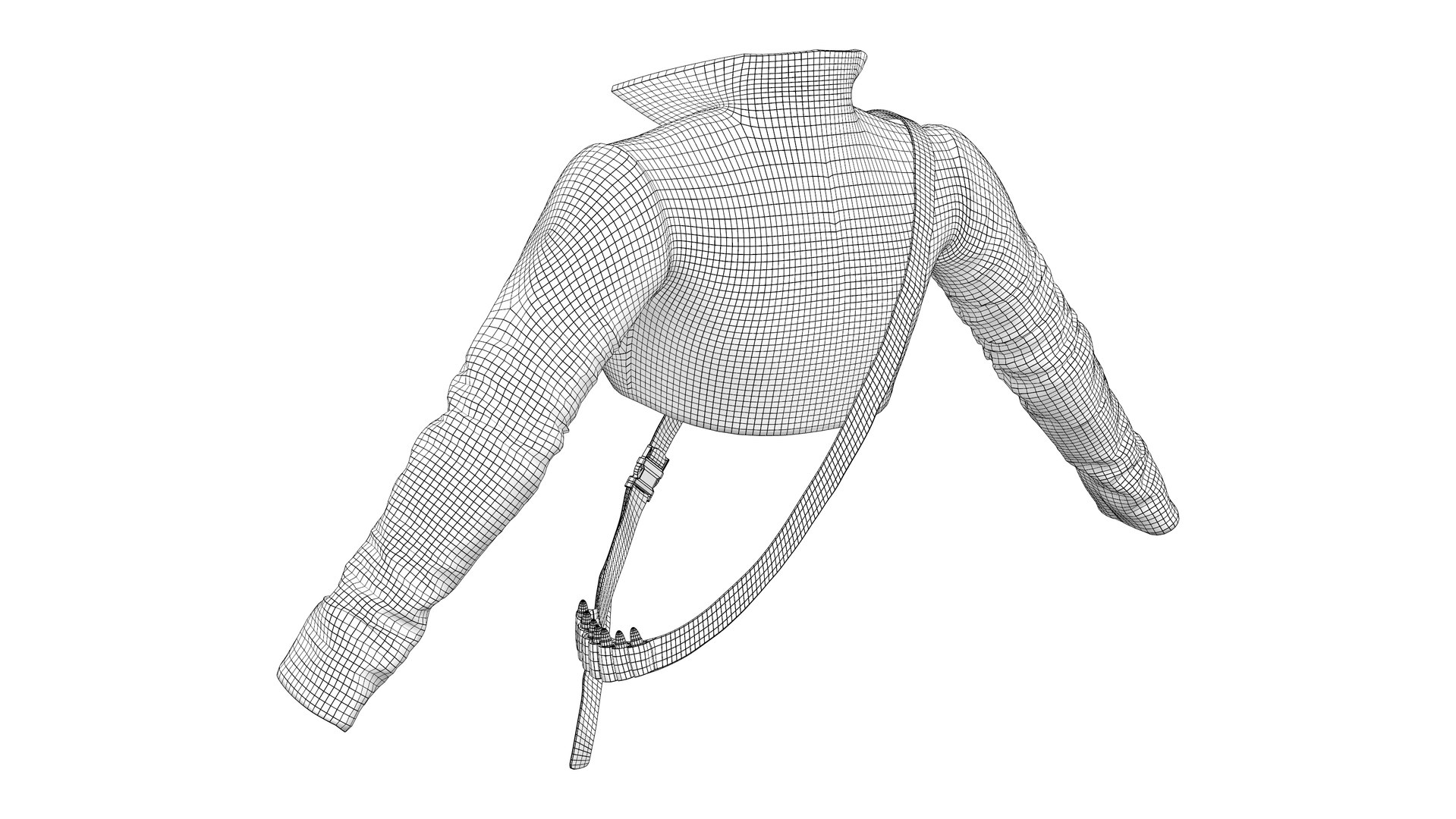 Cyber Cop Cropped Leather Jacket Model - TurboSquid 1980256