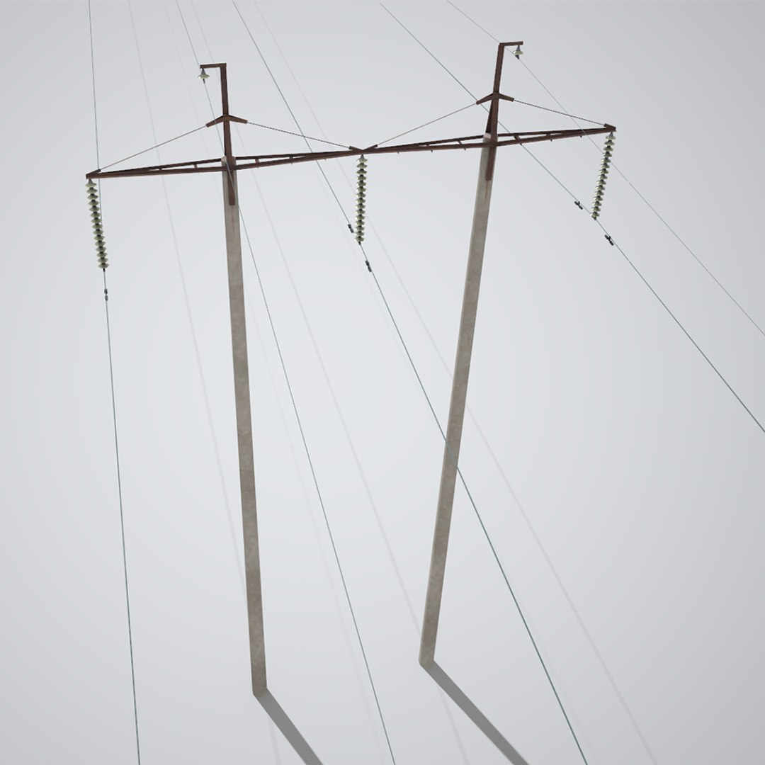Power Line Ussr 3D - TurboSquid 1454726