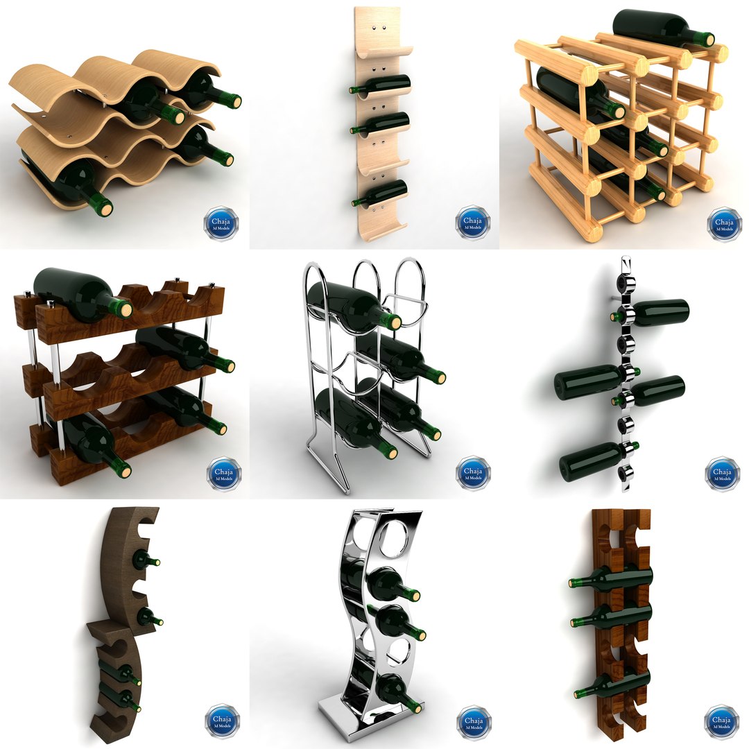 Wine Rack 3d Model