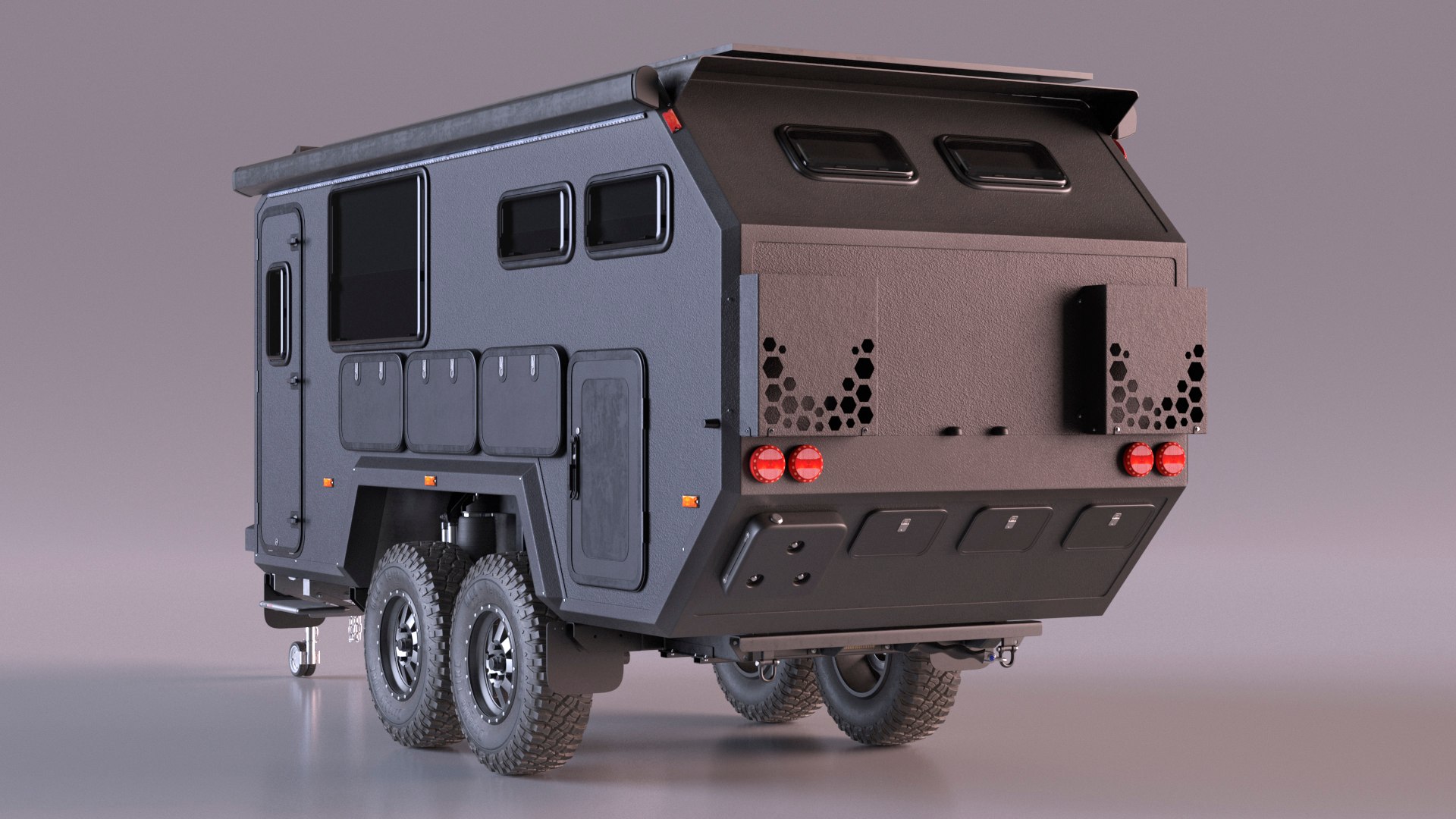 3D Expedition Mobile Home Black Model - TurboSquid 2279681
