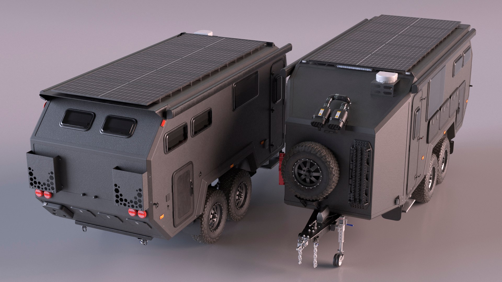 3D Expedition Mobile Home Black Model - TurboSquid 2279681
