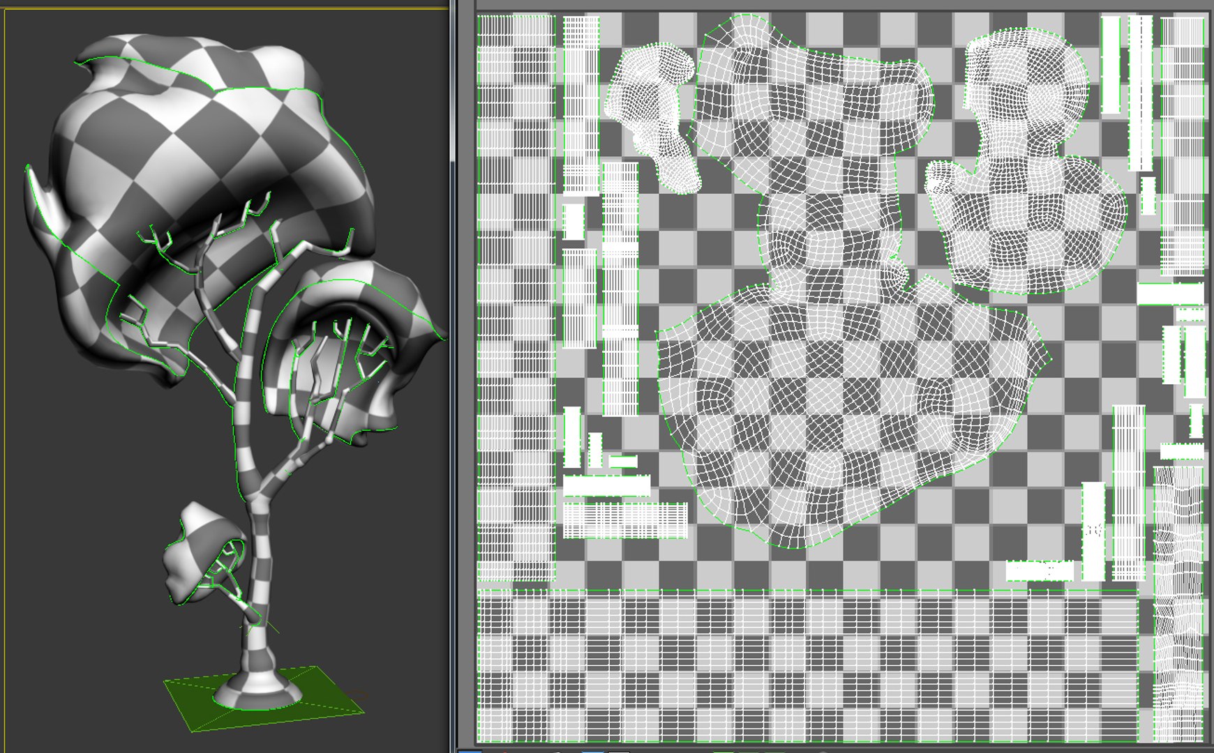 max cartoon aspen birch tree