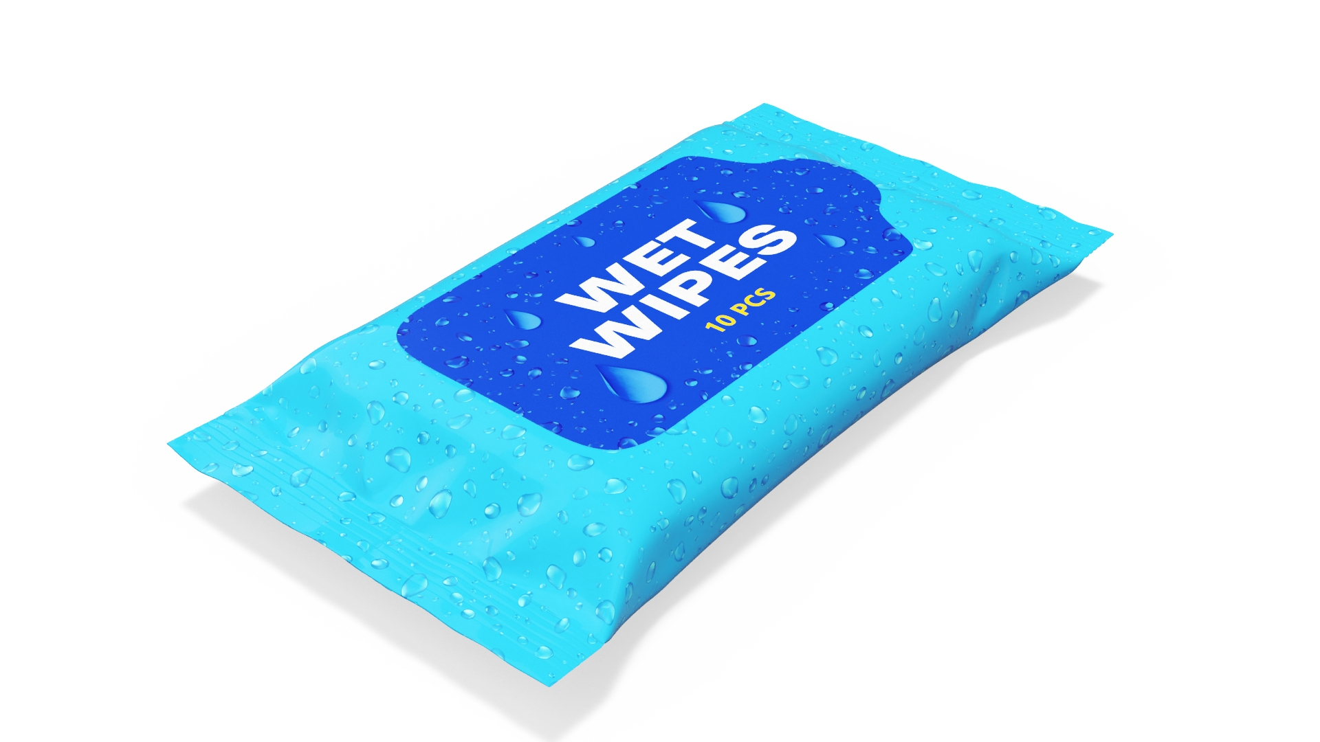 Small Wet Wipes Package Blue 3D Model - TurboSquid 2230759
