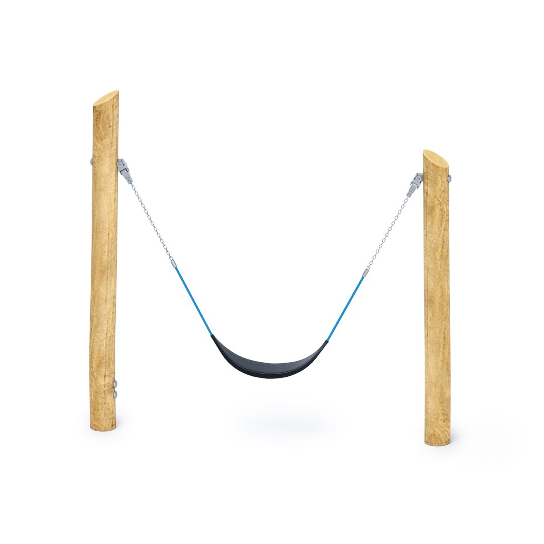 3D single wooden swing model - TurboSquid 1513769