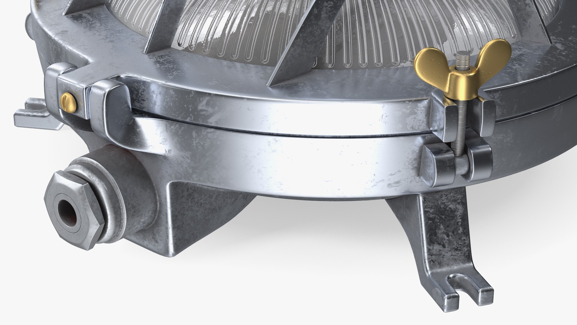 Steel Round Bulkhead Light With Corrugated Glass 3D Model - TurboSquid ...