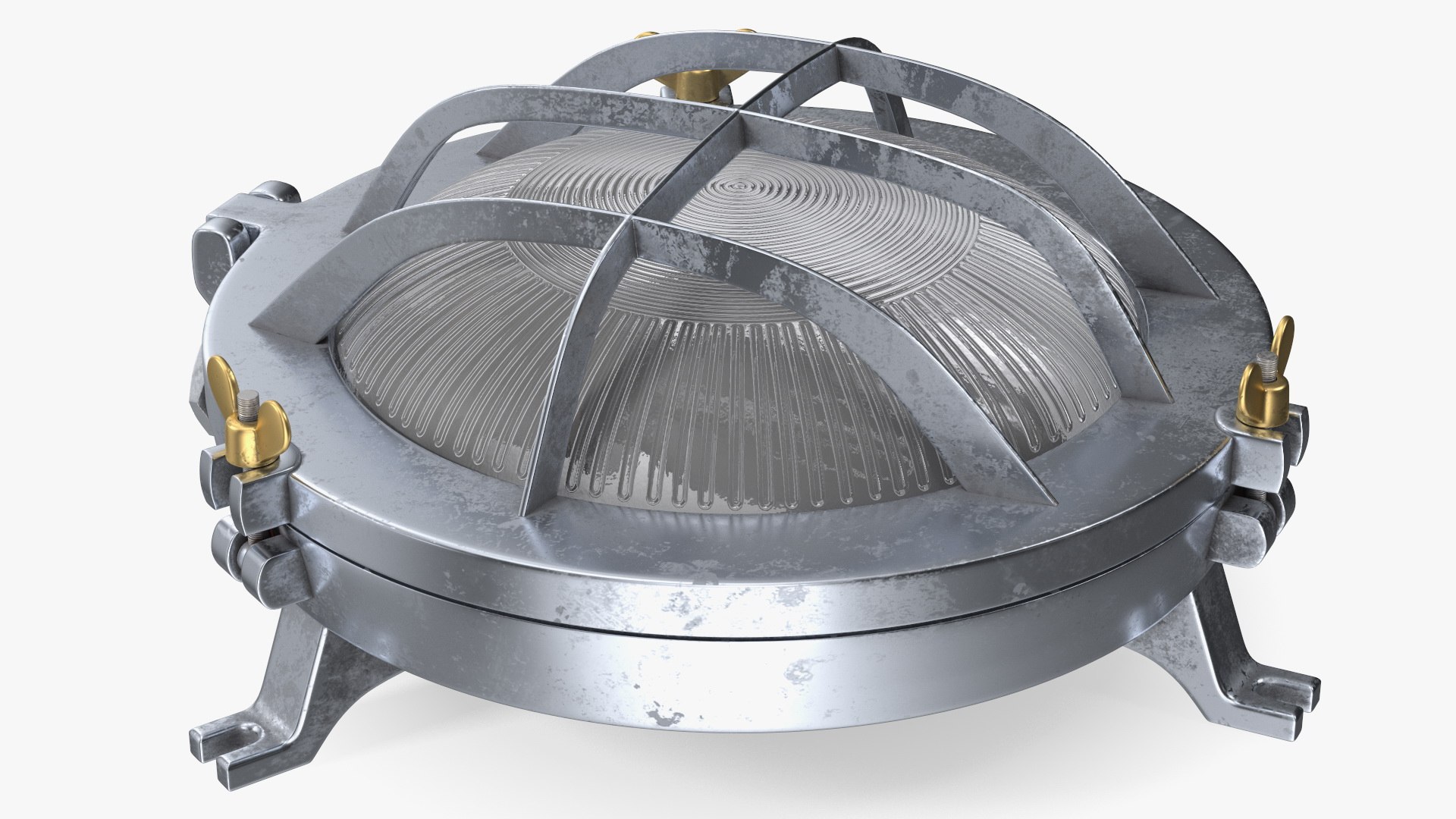 Steel Round Bulkhead Light With Corrugated Glass 3D Model - TurboSquid ...