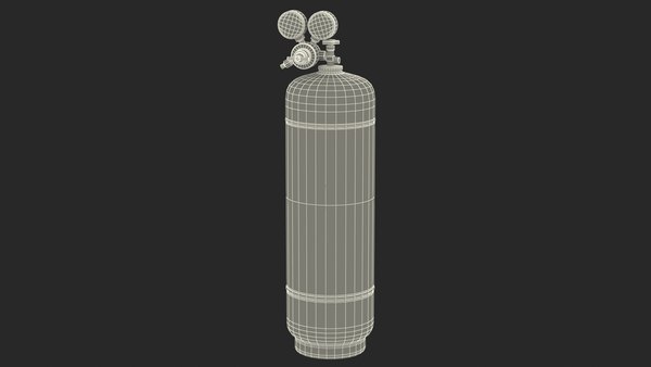 Acetylene gas cylinder regulator 3D model - TurboSquid 1623286