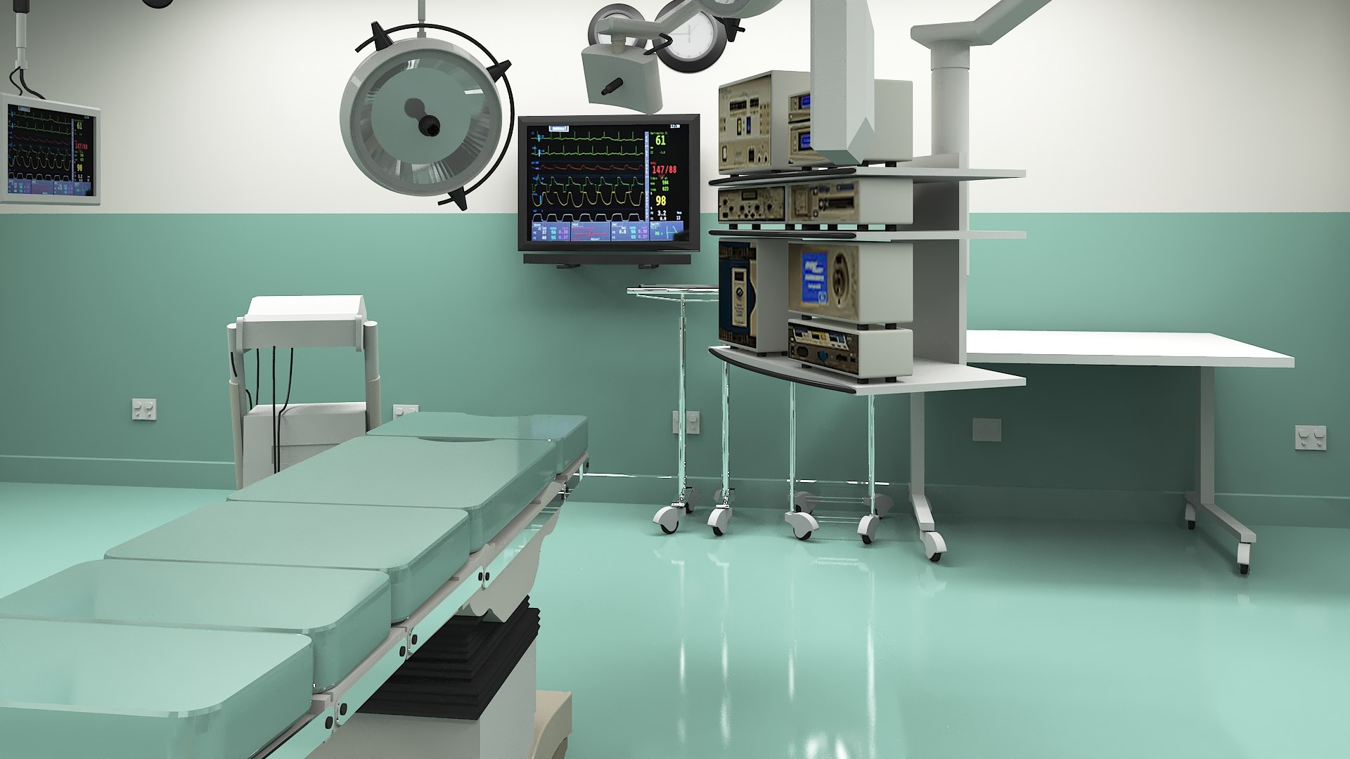 Hospital Operating Room Medical Equipment 3d Model