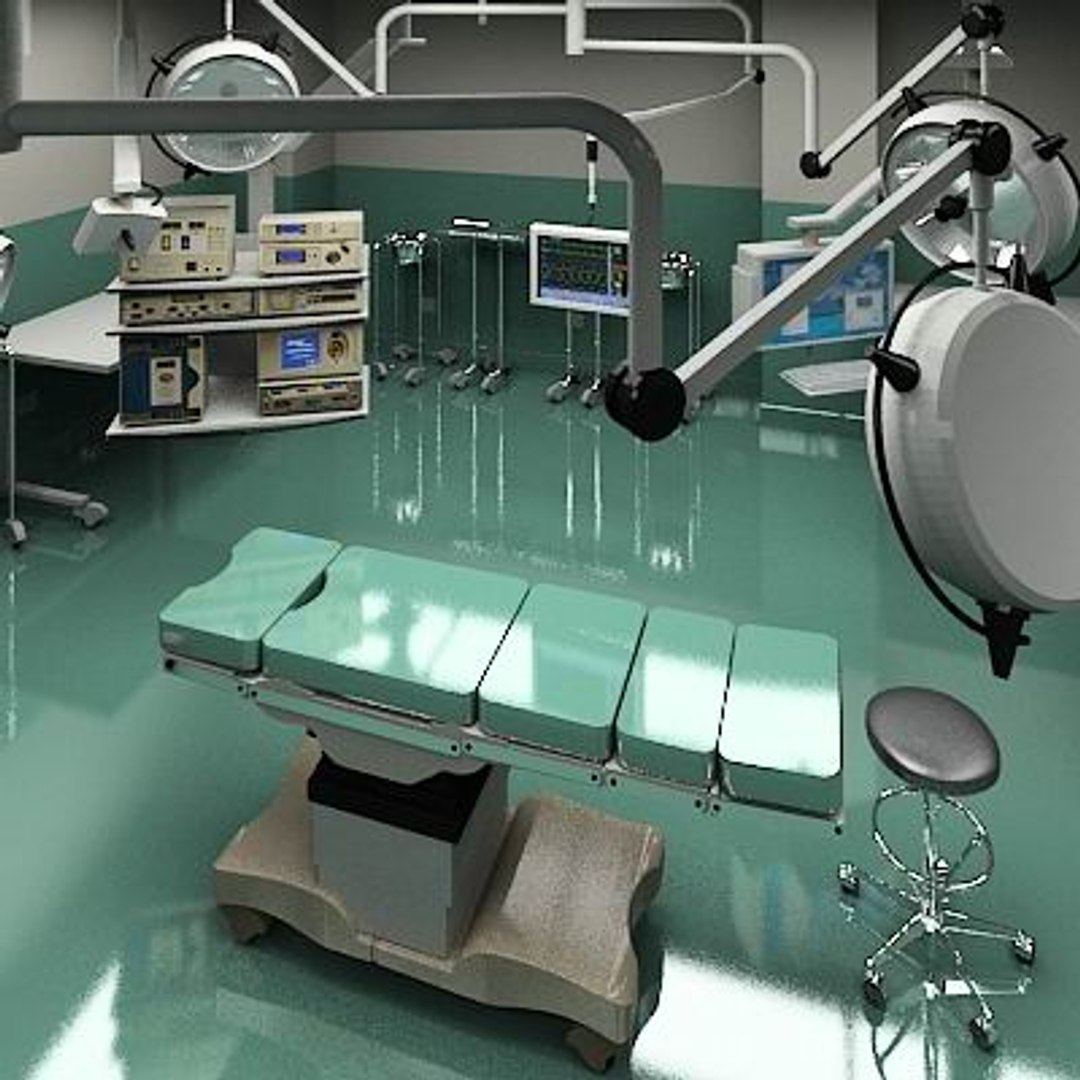 Hospital Operating Room Medical Equipment 3d Model
