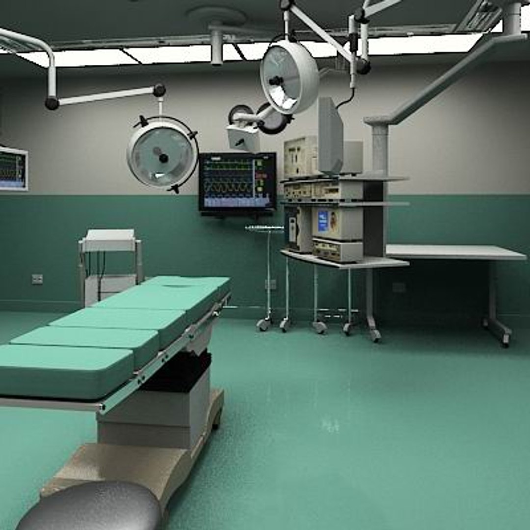 hospital operating room medical equipment 3d model