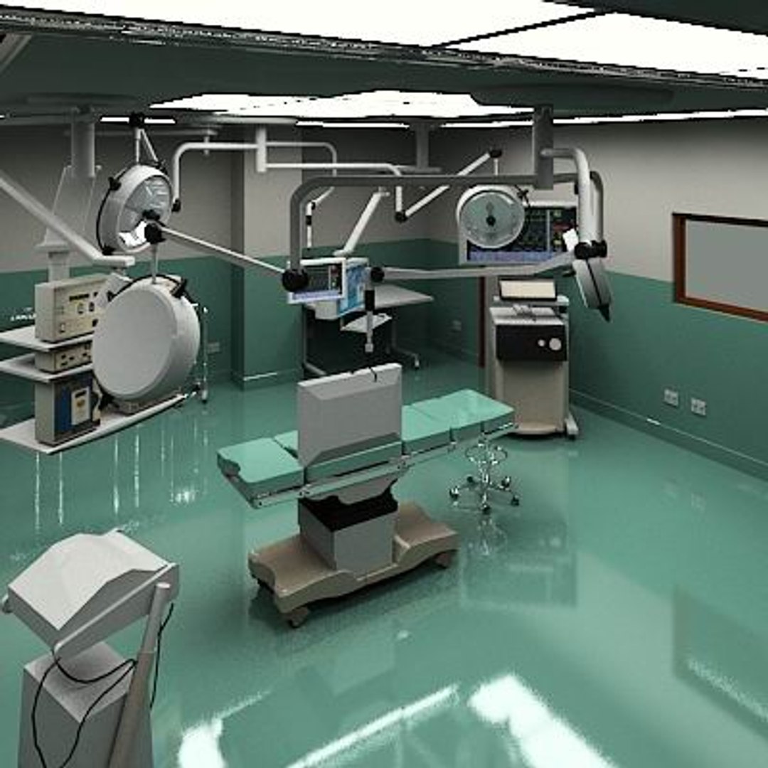 Hospital Operating Room Medical Equipment 3d Model