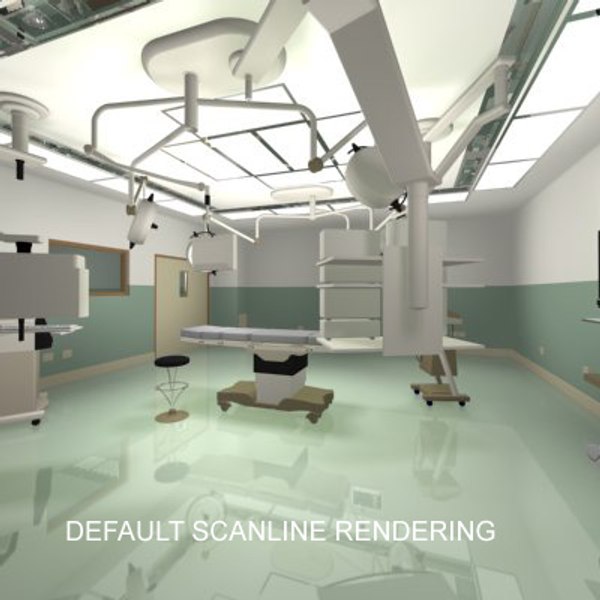 hospital operating room medical equipment 3d model