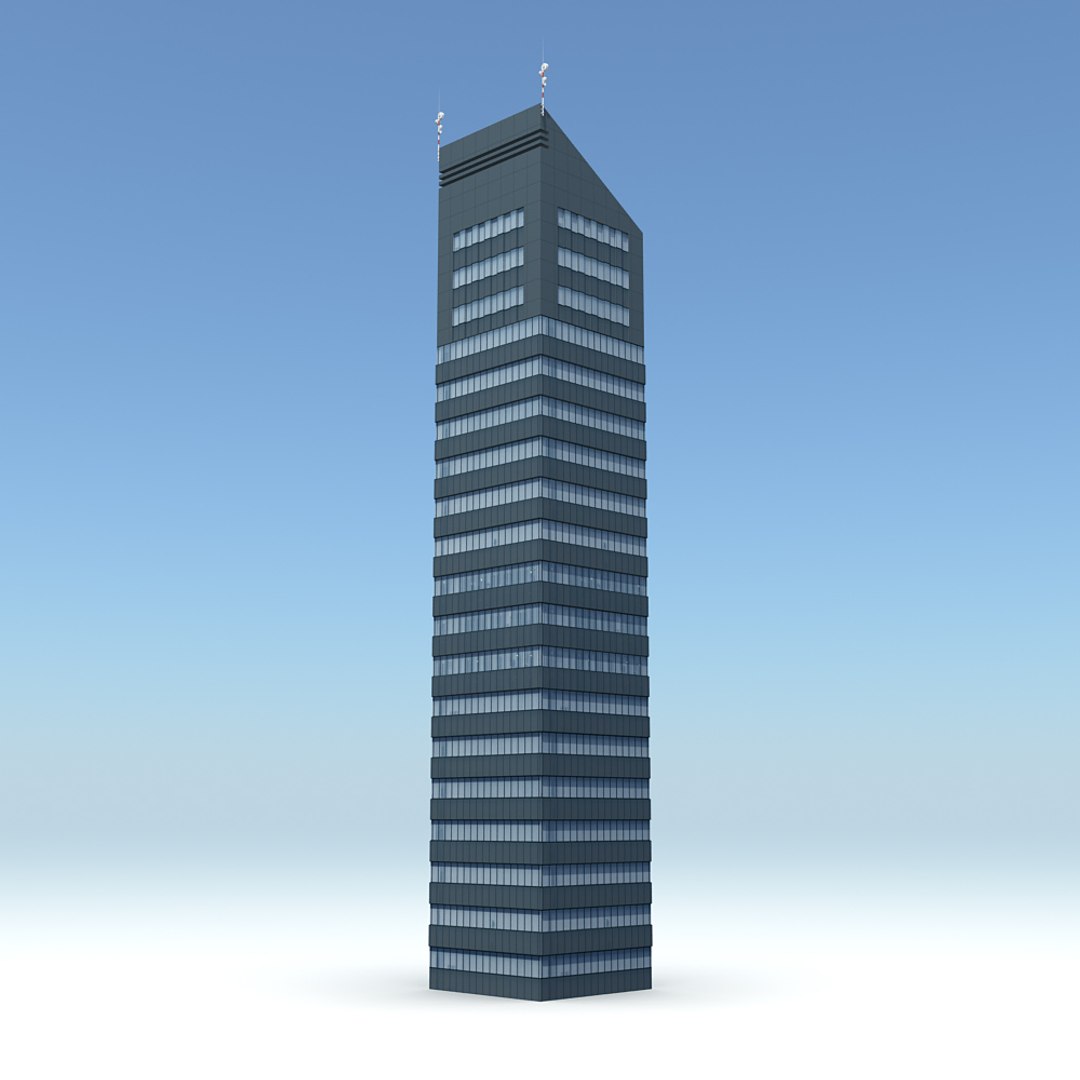 3d model of skyscraper 08 day night