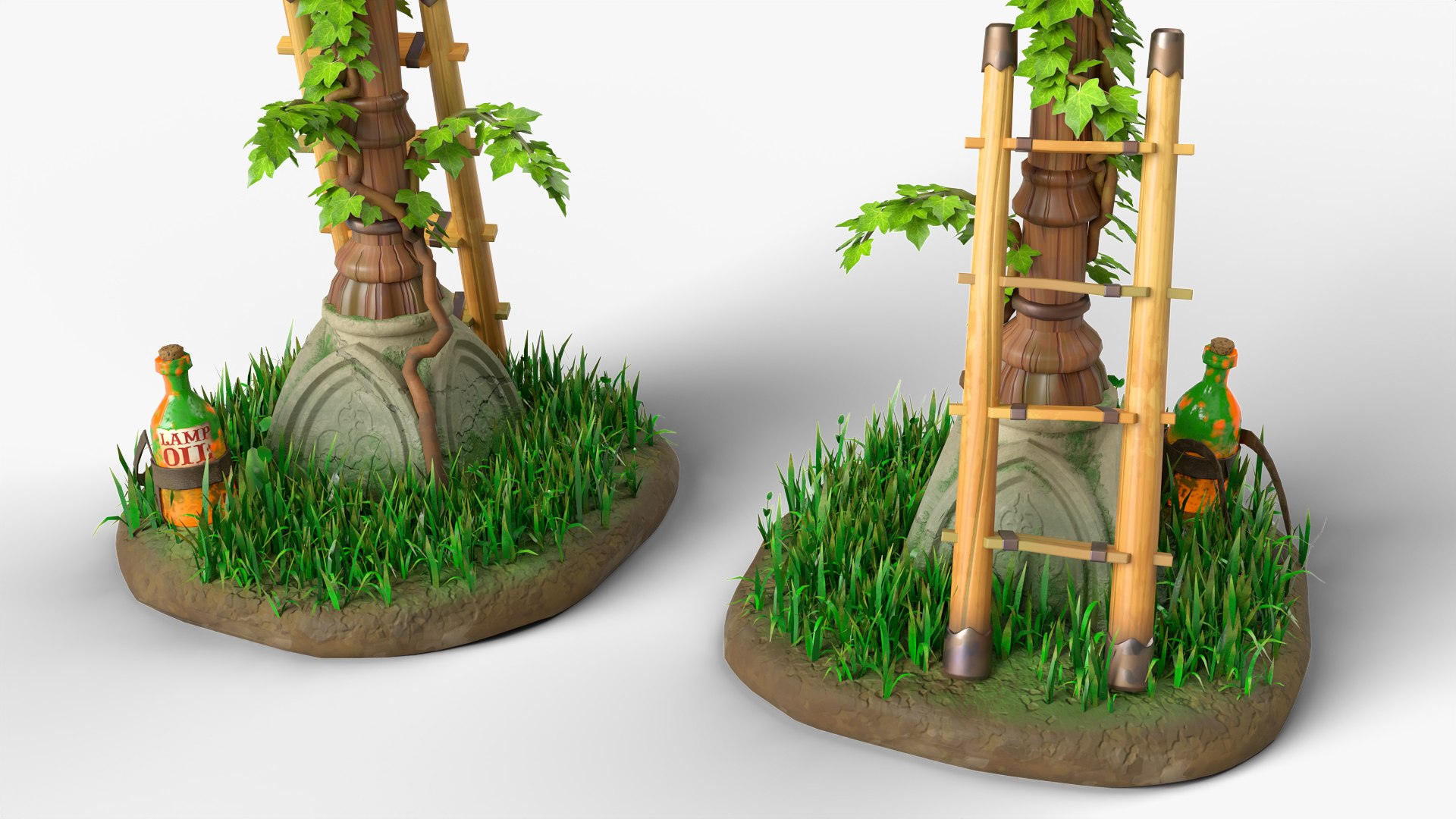 Stylized Medieval Lamp Post Low-poly PBR Asset 3D Model - TurboSquid ...