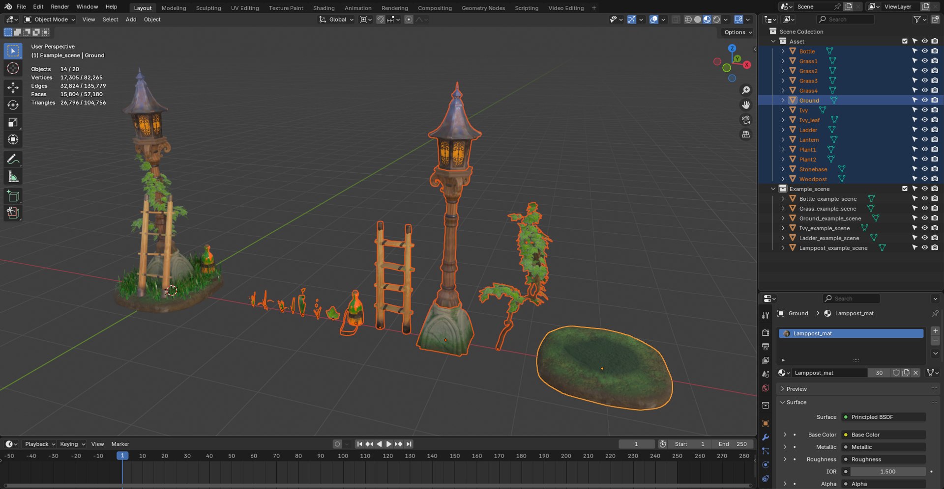 Stylized Medieval Lamp Post Low-poly PBR Asset 3D Model - TurboSquid ...