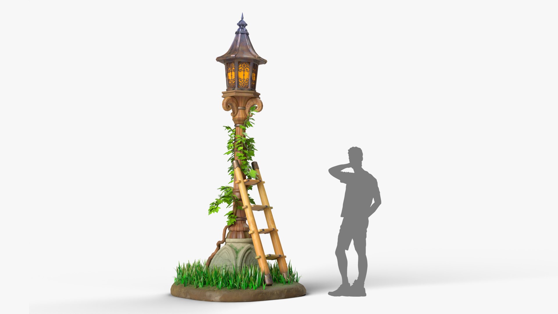 Stylized Medieval Lamp Post Low-poly PBR Asset 3D Model - TurboSquid ...