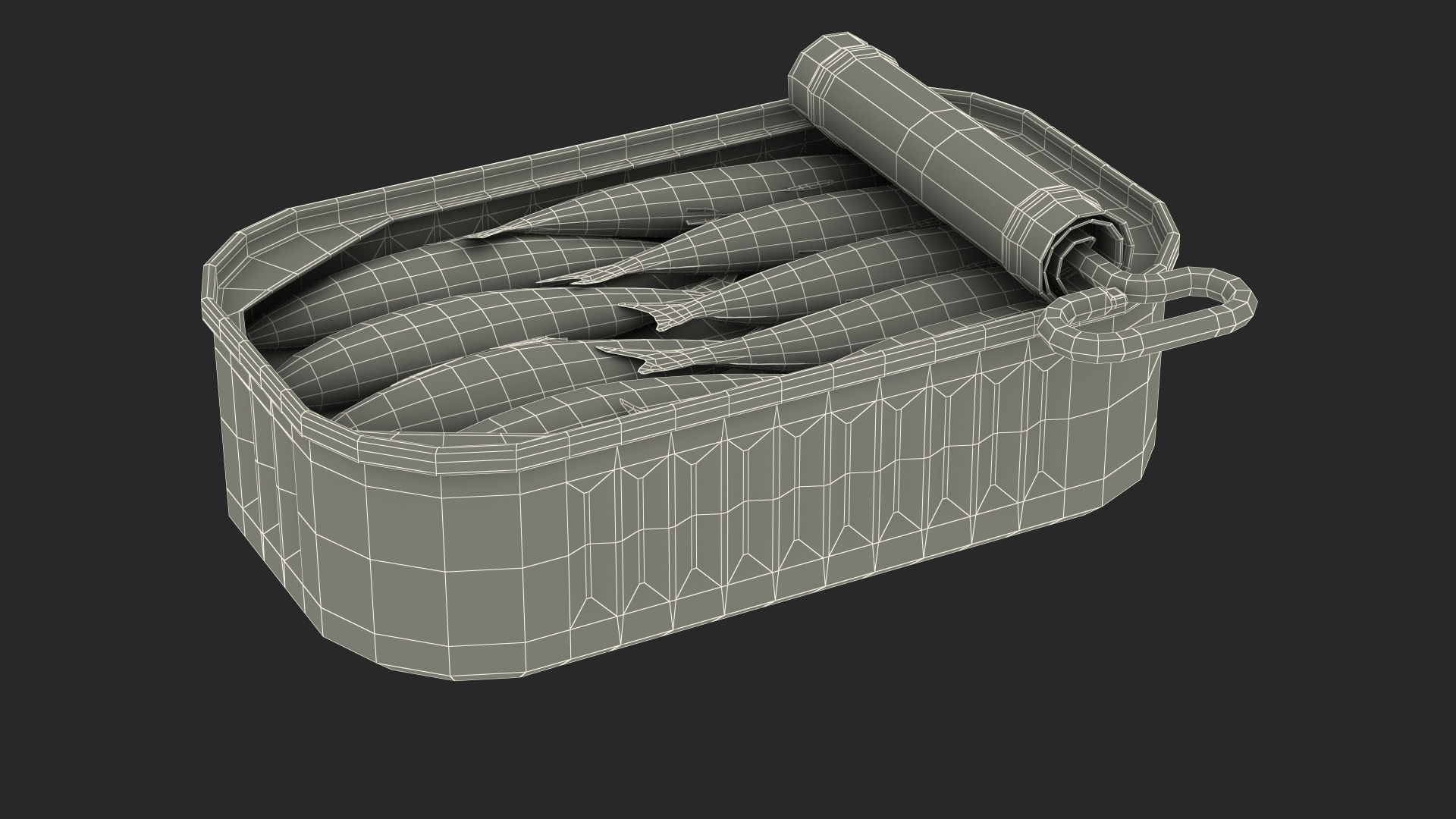 Canned Sardine Opened With Twist Key 3D Model - TurboSquid 1816844