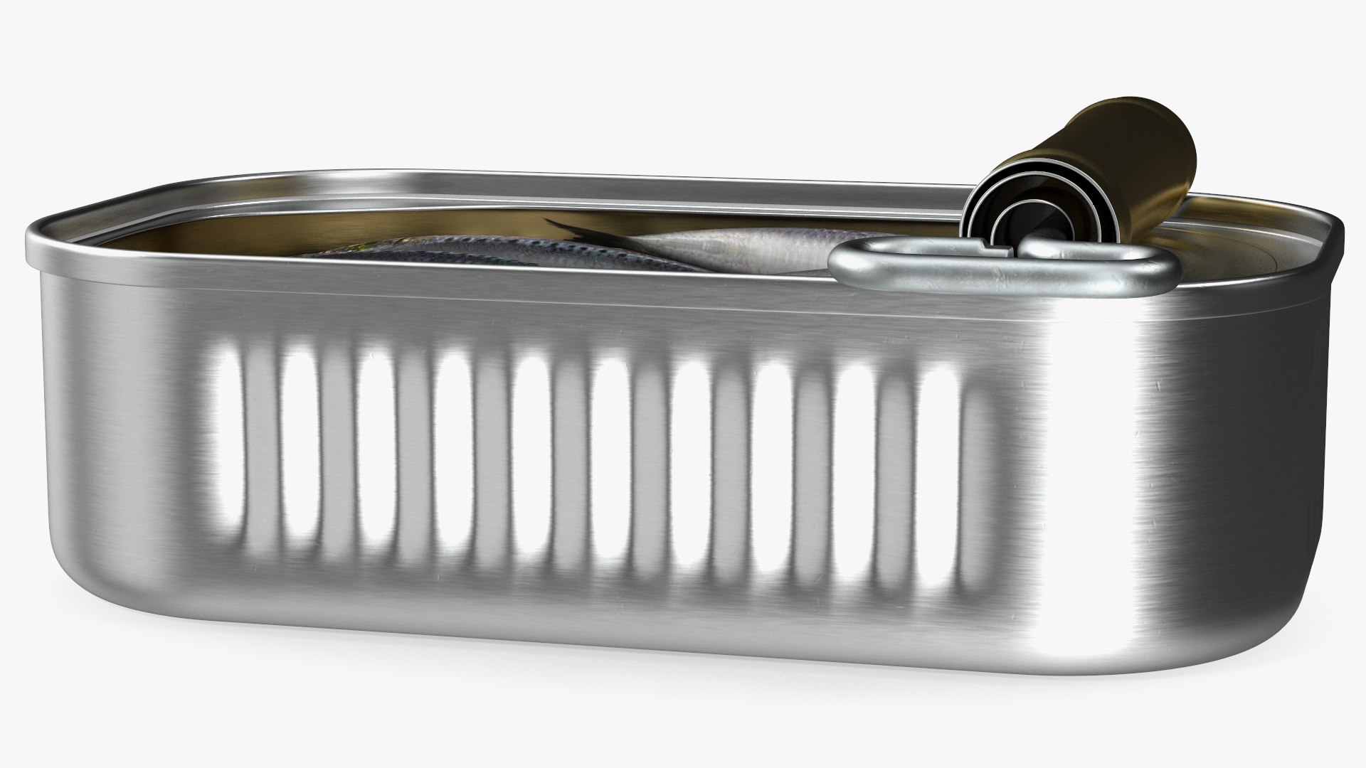 Canned Sardine Opened with Twist Key 3D model - TurboSquid 1816844